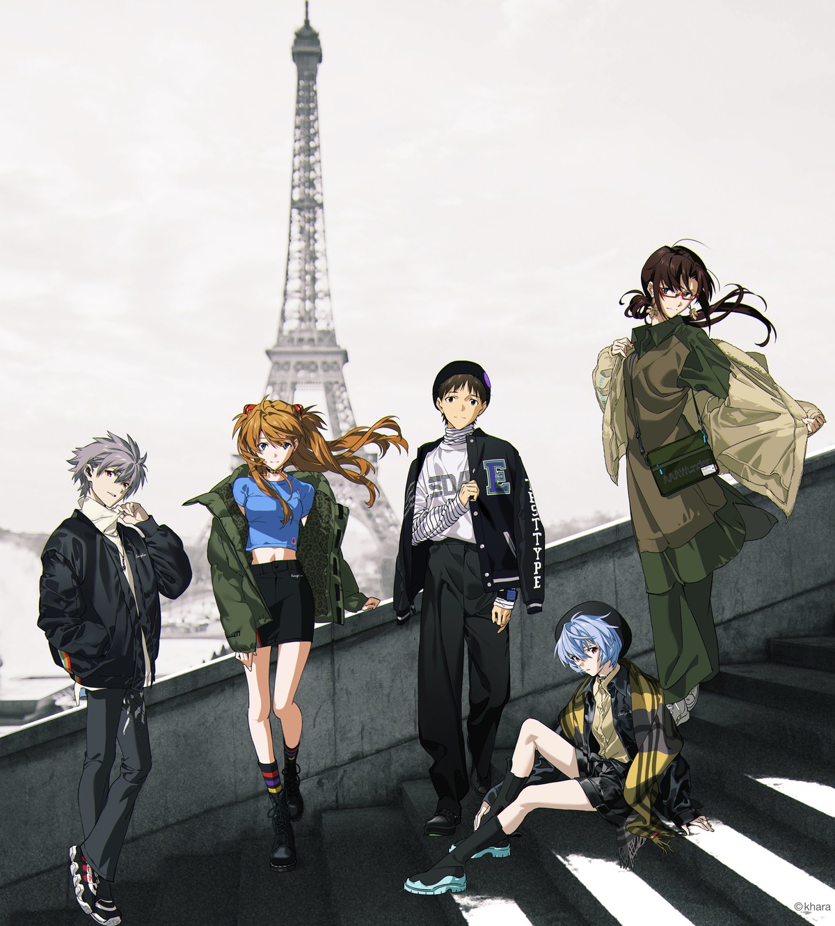 yoneyama mai neon genesis evangelion ayanami rei ikari shinji makinami mari illustrious nagisa ...